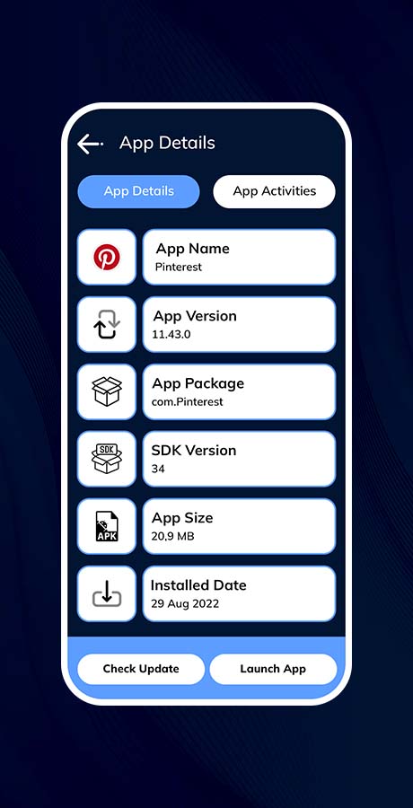 App info - Store Info - App Backup - Restore Option - App Info Checker - SDK Version by ieSoftInfo